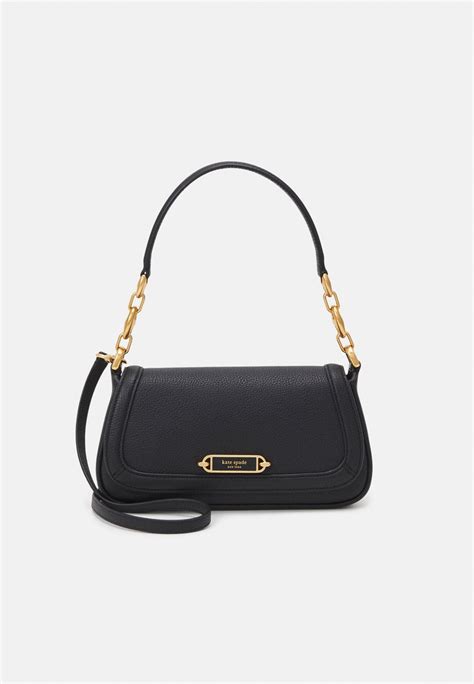 Kate Spade New York Gramercy Pebbled Small Flap Handväska Black