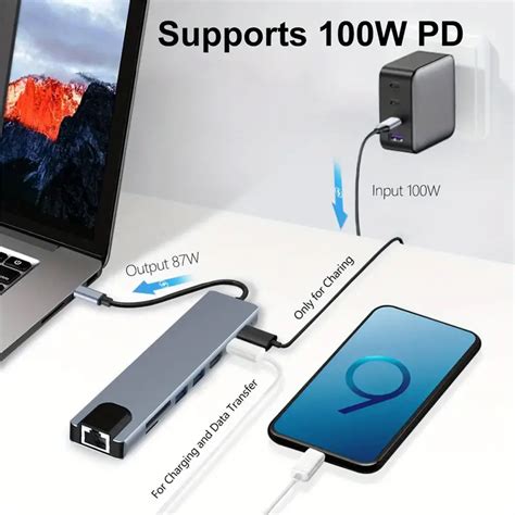 맥북 프로에어 Usb C 노트북 및 기타 타입 C 기기와 호환되는 도킹 4k 100w P Temu Republic Of Korea