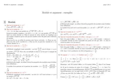 Module Et Argument Exemples