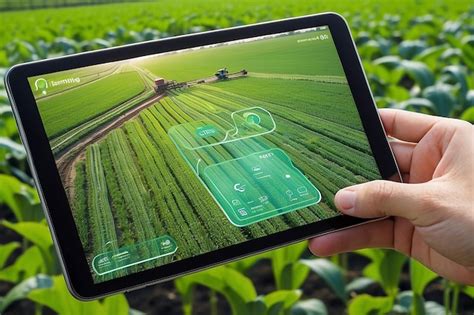 Premium Photo Smart Farming Digital Technology Agriculture App