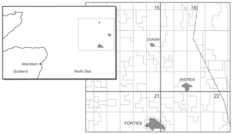 Location Map Of The Donan Forties And Andrew Fields Ukcs Download Scientific Diagram