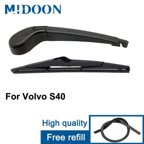 MIDOON Wiper 12 Rear Wiper Blade Arm Set Kit For Volvo S40 MK2 Wagon