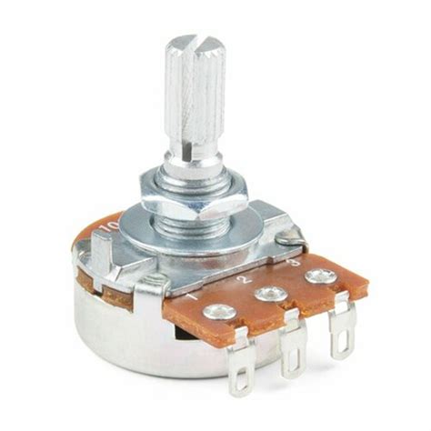 Rotary Potentiometer 250k Ohm Logarithmic Panel Mount Little Bird