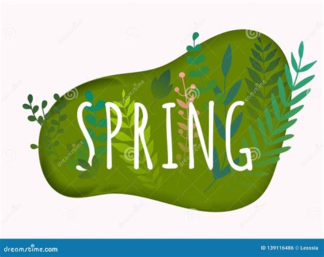 Spring Spring Leafs On The Background Stock Vector Illustration Of