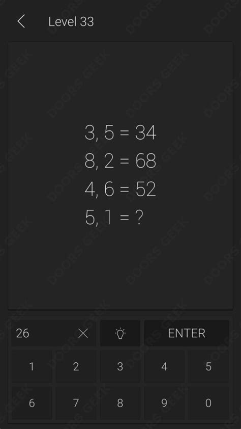 Math Level Solution Doors Geek