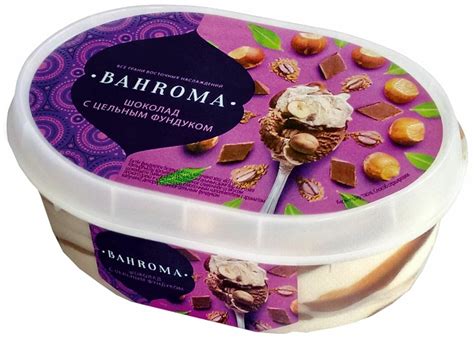 Мороженое Bahroma Сливочное Шоколад с цельным фундуком, 500 г — купить ...