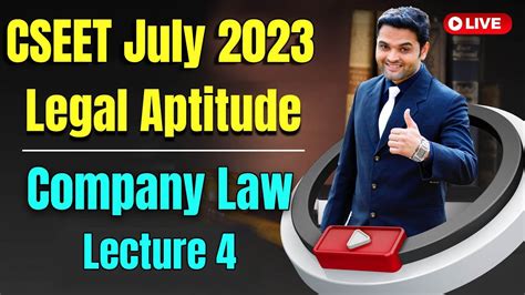 Free Cseet Legal Aptitude Live Batch For July 2023 Exam Company Law Lecture 4 Youtube