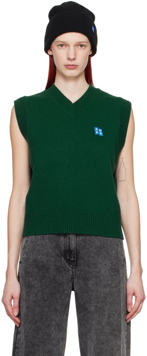 ADER Error Green Significant TRS Tag Vest SSENSE
