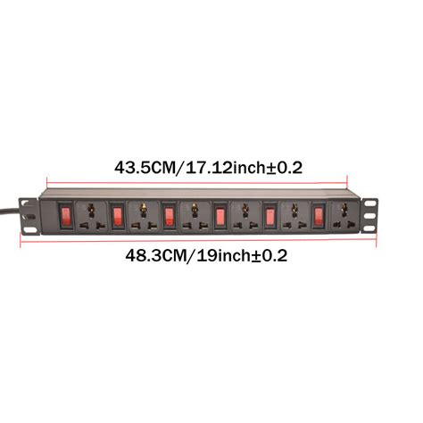 Server Rack PDU Power Strip Power Distribution Unit 6 Socket 6 Ways
