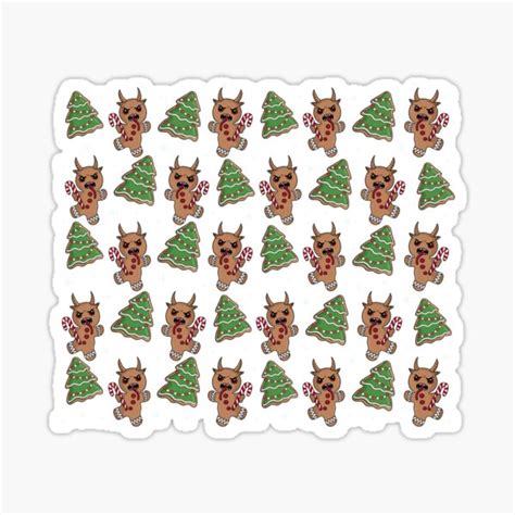 Gingerbread Krampus Pattern Sticker For Sale By Valentinahramov