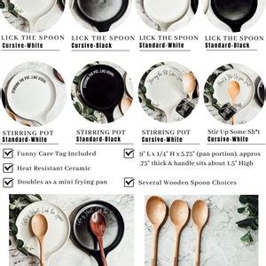 Handmade Spoon Rests With Quotes Lick The Spoon And Stirring The Pot