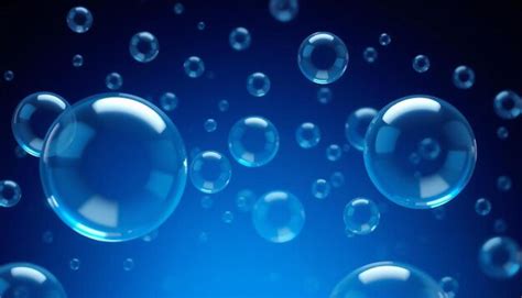 Airy And Light Small Bubbles Floating Gently Premium AI Generated Image