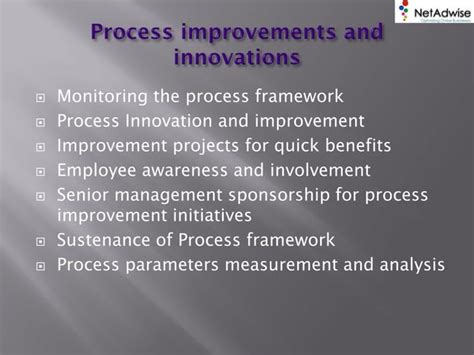 Process Improvement Framework For Organizations Of Tomorrow Ppt