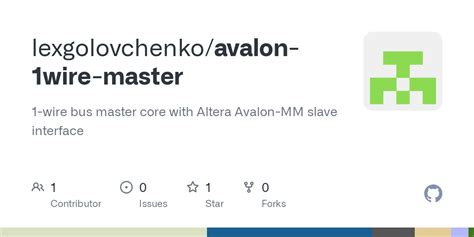 Github Lexgolovchenkoavalon 1wire Master 1 Wire Bus Master Core