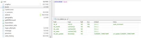 คำสั่ง Sql สำหรับแสดงข้อมูลโครงสร้างตารางใน Mysql