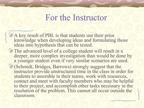 Problem Based Learning Pbl An Introduction Ppt