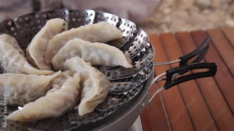 한국 만두 찐만두 Stock Video Adobe Stock