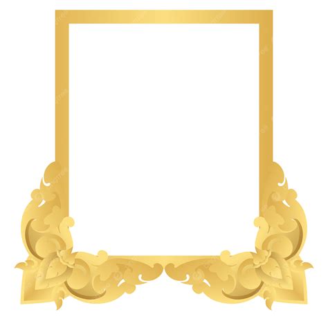 Golden Photo Frame Decoration Ornament Kbach Photos Corner Down Vector
