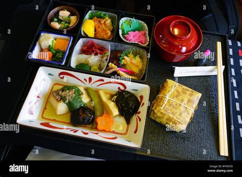 Tokyo Japan 1 Mar 2019 A Food Tray With Japanese Zensai Dishes