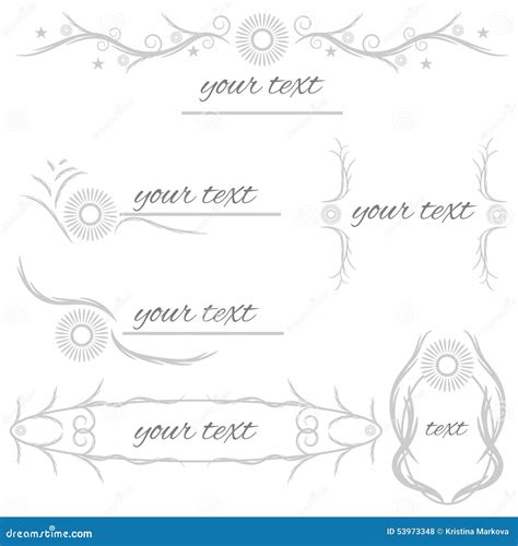 Set Border Design Element Stock Vector Illustration Of Menu 53973348
