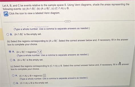 Solved Let A B And C Be Events Relative To The Sample Chegg