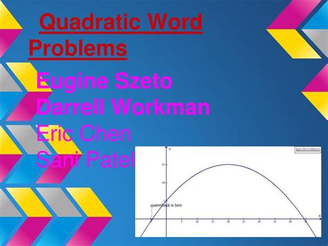 PPT Quadratic Word Problems PowerPoint Presentation Free Download ID 1110363