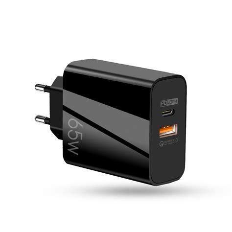Incarcator Retea 2 Porturi 65w Fast Charge 1 X Usb 1 X Type C