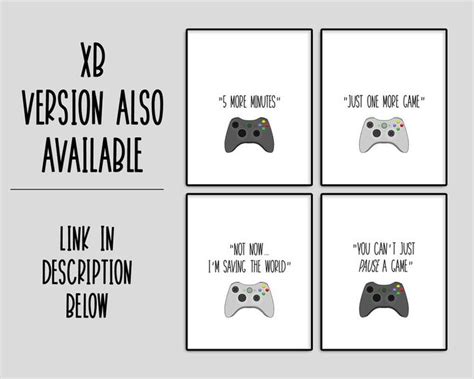 Gamer Poster Printable Wall Art Video Games Room Decor Digital Download
