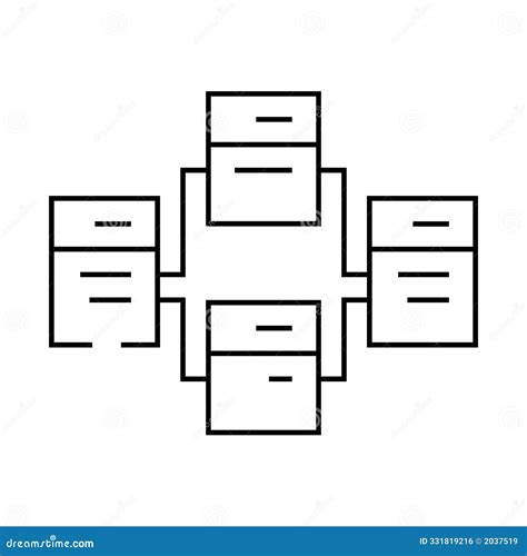 Outline Relational Database Management System Vector Icon Isolated
