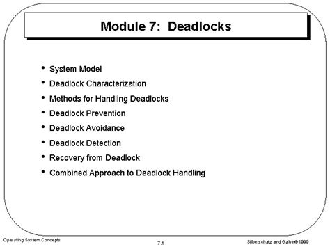 Module 7 Deadlocks System Model Deadlock Characterization Methods