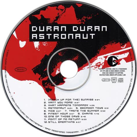 Carátula Cd de Duran Duran Astronaut Portada