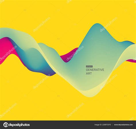 Wavy Background Dynamic Effect Futuristic Technology Style Design Template Modern Stock Vector