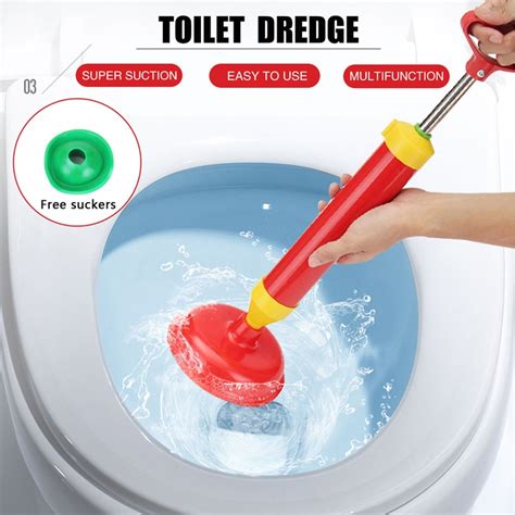 Powerful Bathroom Blocked Toilet Sink Multi Drain Buster Plunger W 2