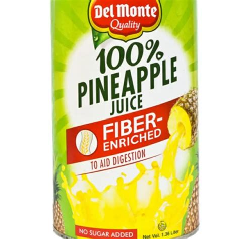 Del Monte Pineapple Juice Drink Fiber Enriched 1 3L Canned Lazada PH