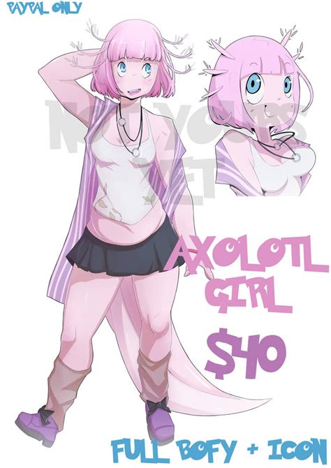 Axolotl Girl Adopt Open By Witchdollatelier On Deviantart