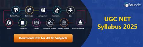 UGC NET Syllabus 2025 Download Updated Paper 1 2 PDF For All Subjects