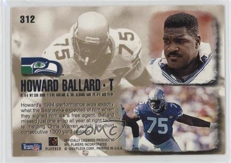 1995 Fleer Ultra 312 Howard Ballard Seattle Seahawks Football Card Ebay