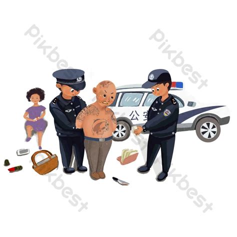 Police Catch Thief Cartoon Design Png Images Psd Free Download Pikbest