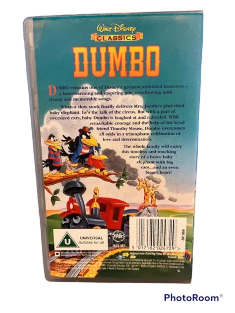 Walt Disney Classics ‘dumbo Vhs Pal Video 1991 Vgc £400