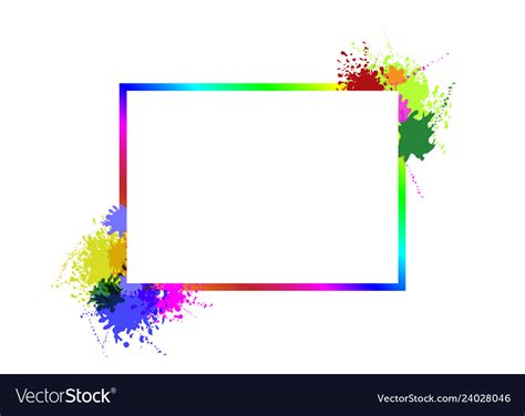 Frame On Splash Royalty Free Vector Image Vectorstock