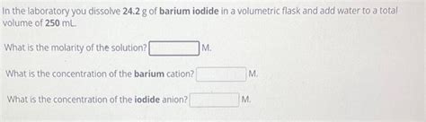 Solved Volume Of 250 ML What Is The Molarity Of The Chegg