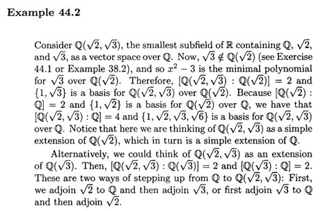Finite Extensions Aandf Example 442
