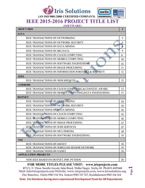 ieee 2015 2016 project titles in android java dotnet ns2 for be b