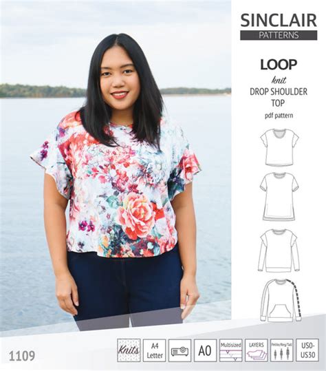 Loop Drop Shoulder Knit Top Pdf Sinclair Patterns