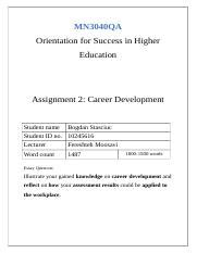 OSHE Bogdan Stasciuc A2 FEEDBACK Docx MN3040QA Orientation For