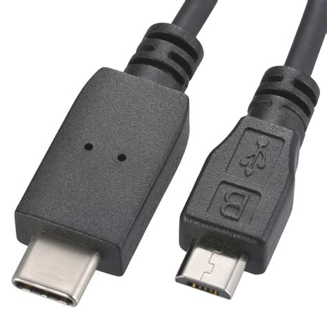 USB Type C microB 接続ケーブル 1m 品番 01 3708 株 オーム電機OHM