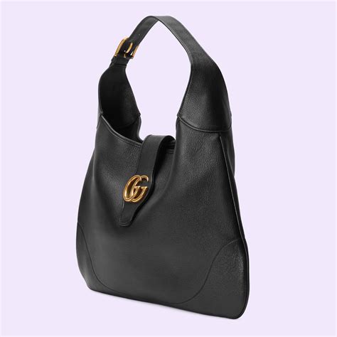 Aphrodite Large Shoulder Bag In Black Leather GUCCI US