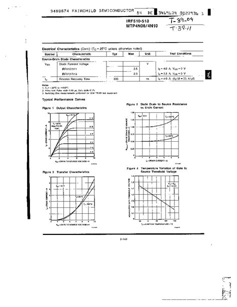 IRF510 datasheet(3/5 Pages) FAIRCHILD | N-Channel Power MOSFETs, 5.5 A ...