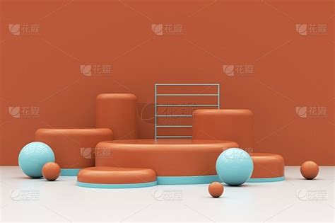 最小的平台为产品演示包围球体3d渲染