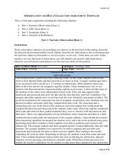 Observation And Data Collection Assignment Template Course Hero